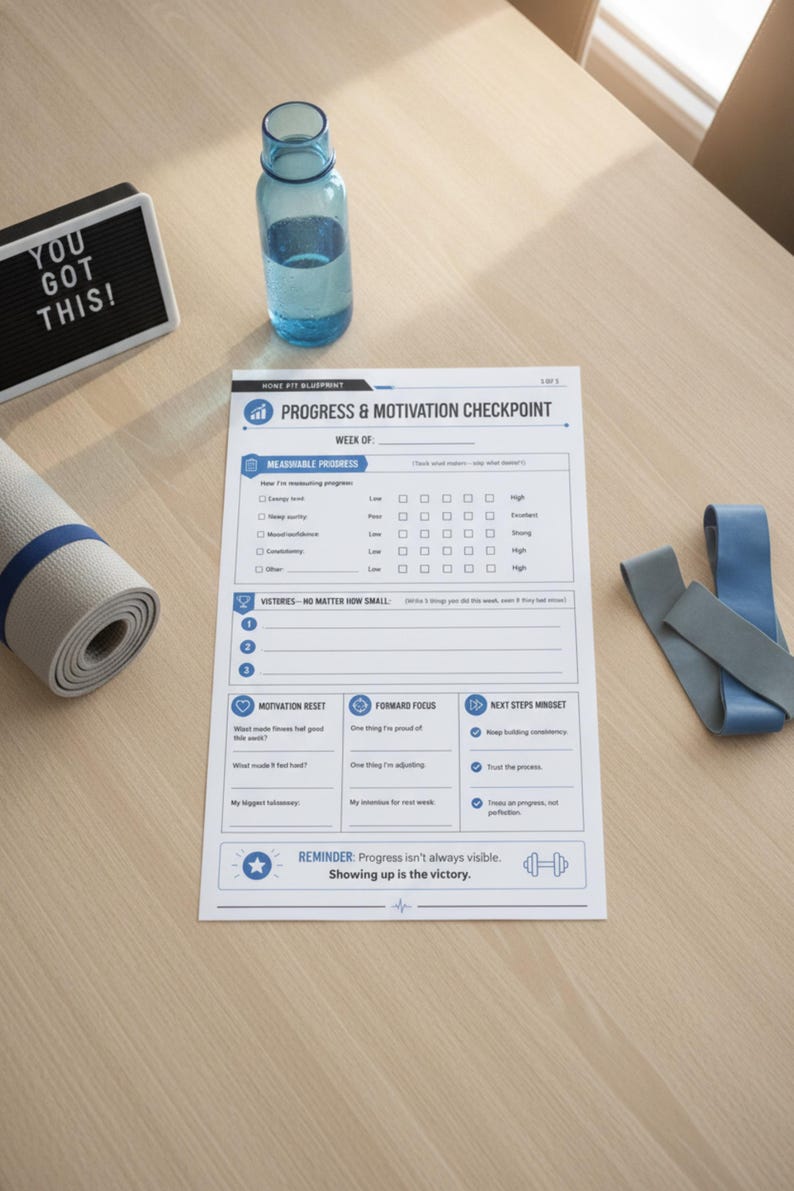 Home Fit Blueprint Printable PDF | At-home Workout Plan, Bodyweight ...