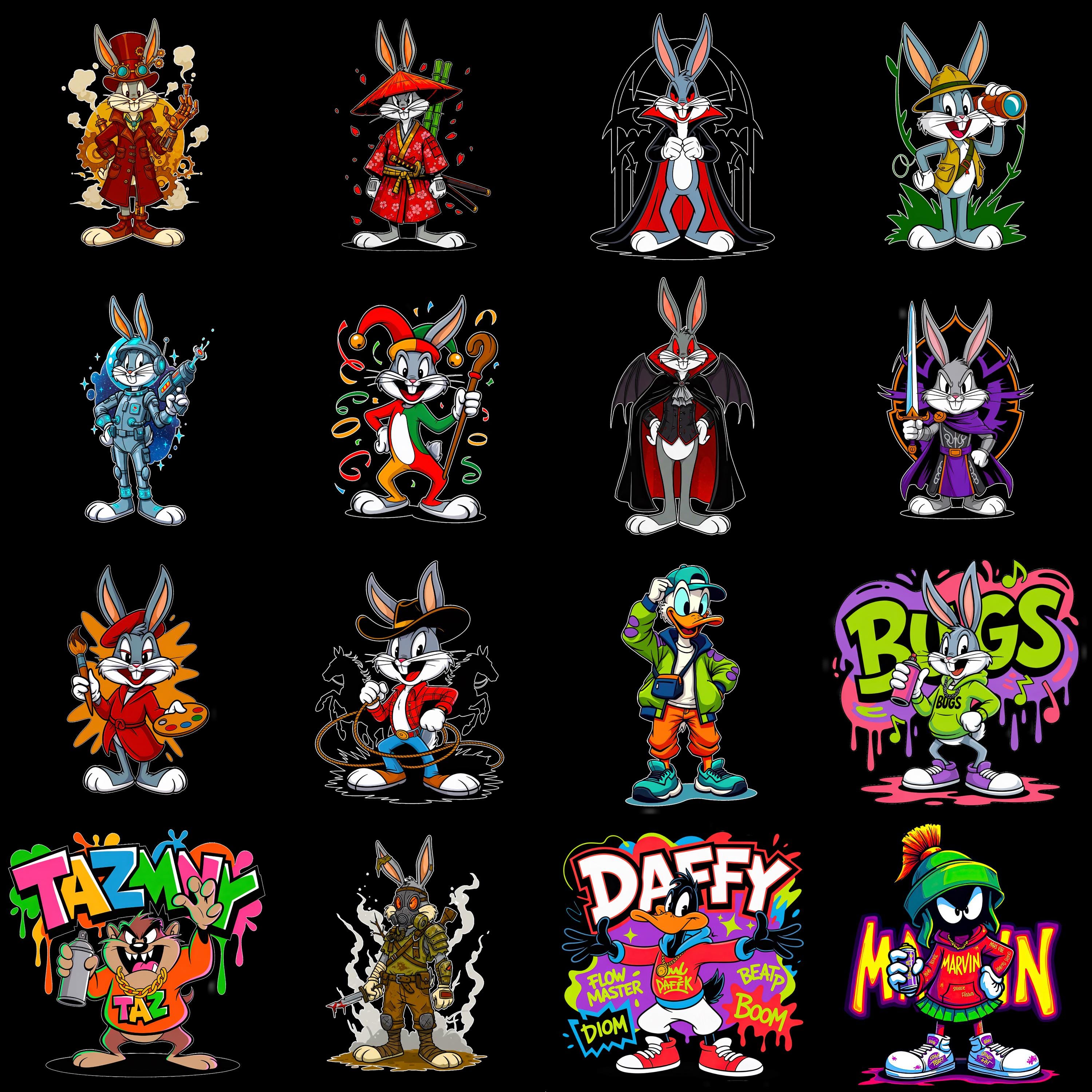 300+ Cartoons Character PNG Bundle | Cute Clipart for Sublimation & T ...