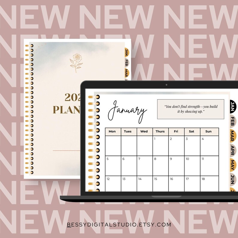 Digital 2026 Monthly Calendar Planner With Hyperlink, Fully ...