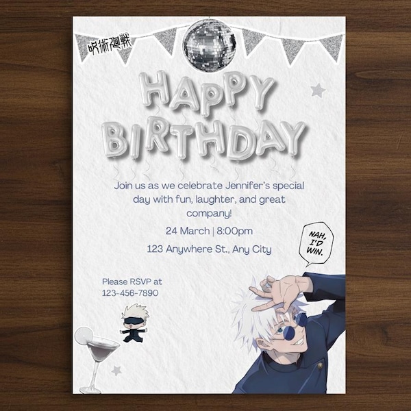 Jjk Birthday Cards - Etsy