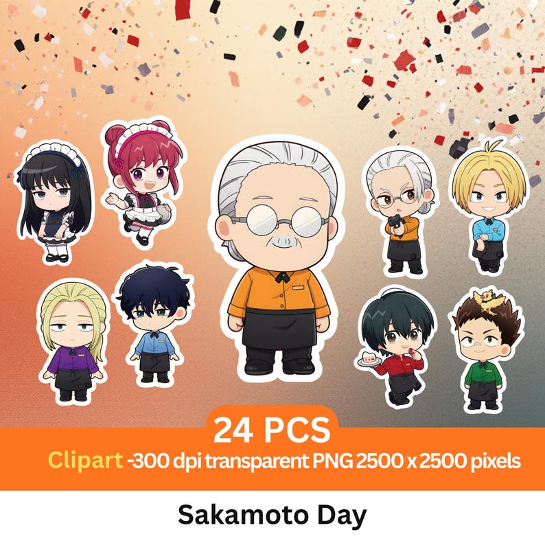 Chibi Assassin Comedy Clipart Bundle | Kawaii Anime Hitman Characters ...