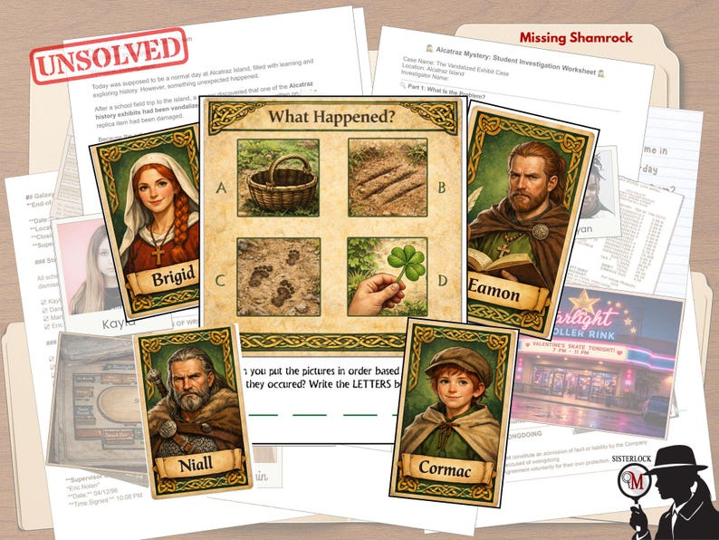 Kids Mystery Game Printable: Missing Shamrock| Detective Activity ...