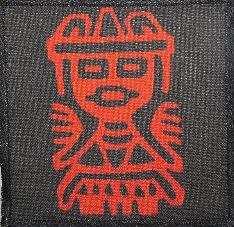 Printed Sew On Patch AZTEC ANIMAL Aztec Stone Carvings | Etsy