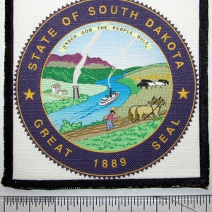 South Dakota STATE SEAL - Vest, Bag, Backpack, Jacket - Printed Patch ...