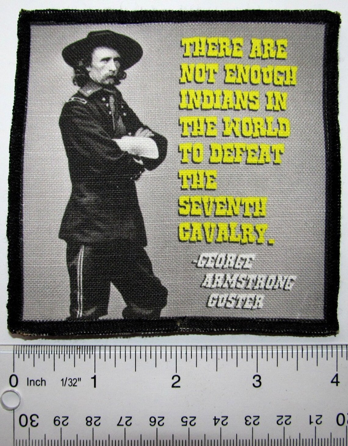 GEORGE CUSTER QUOTE Printed Patch Sew on Vest Bag - Etsy