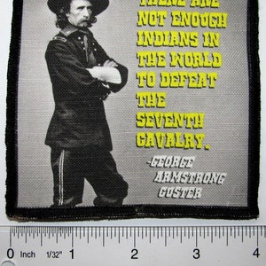 GEORGE CUSTER QUOTE - Printed Patch - Sew on - Vest, Bag, Backpack ...