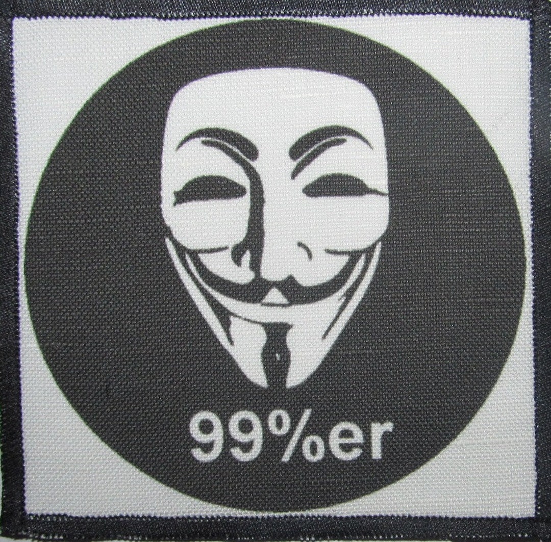Printed Sew on Patch - 99 PERCENTER - Occupy Wall Street - Etsy UK