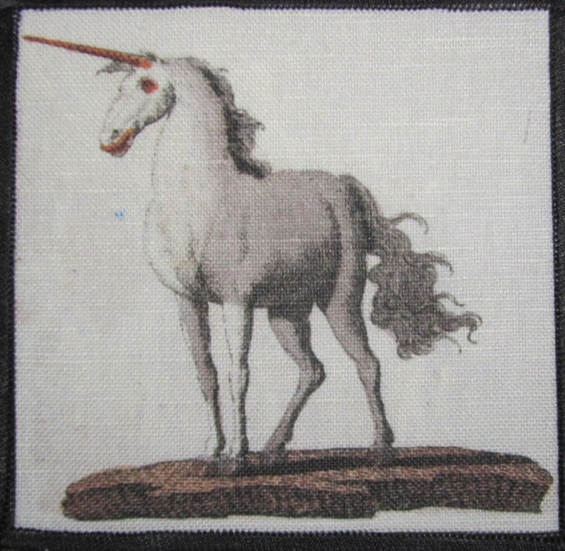 Printed Sew on Patch - UNICORN - Febelwesen - Fable Creatures ...