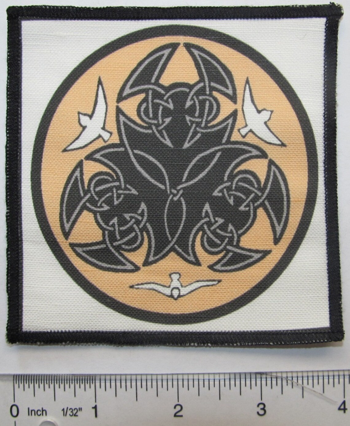 Printed Sew on Patch CELTIC DOVE KNOT Vest Bag Backpack | Etsy