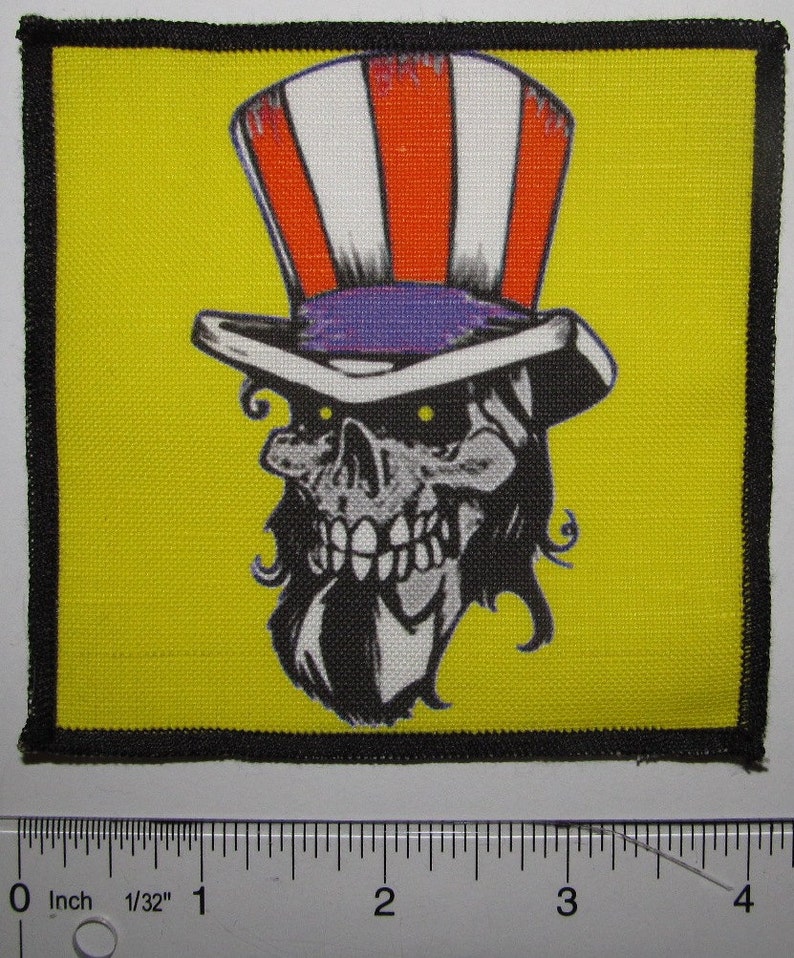 Printed Sew on Patch UNCLE SKULL Uncle Sam Never Looked so | Etsy