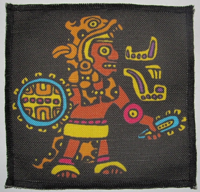 Printed Sew on Patch JAGUAR WARRIOR Aztec Jaguar Warrior - Etsy