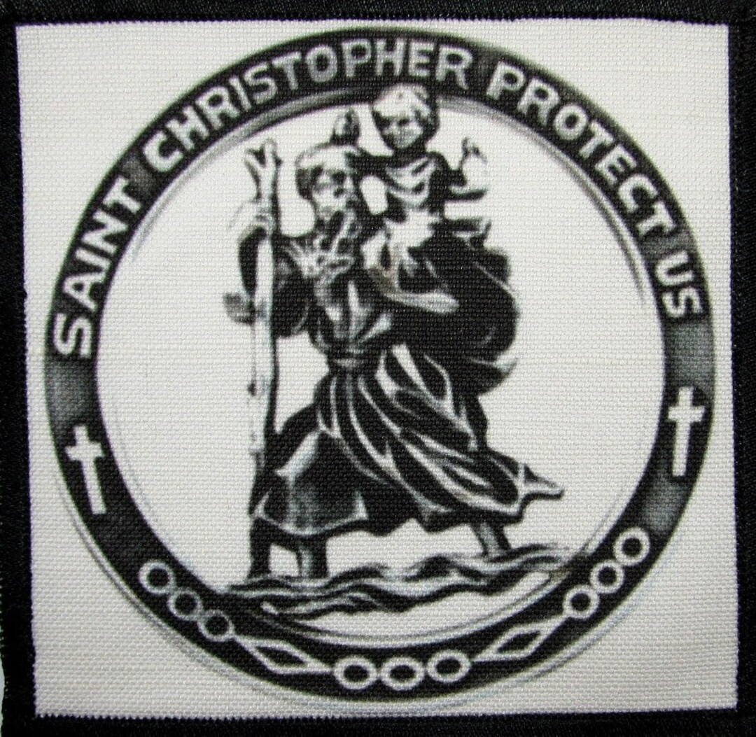 SAINT CHRISTOPHER - Printed Sew on Patch - Vest, Bag, Backpack, Jacket ...