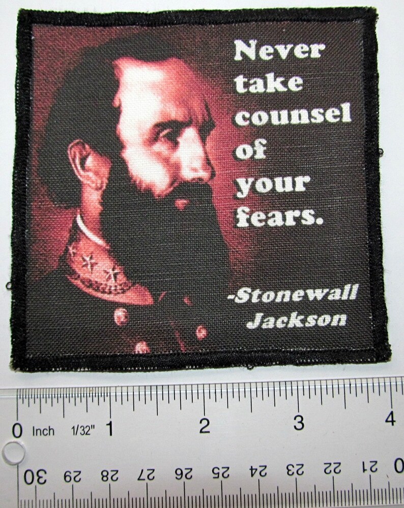STONEWALL JACKSON QUOTE - Printed Patch - Sew on - Vest, Bag, Backpack ...