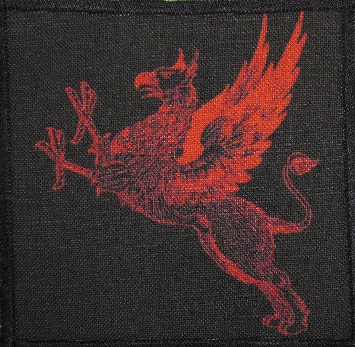 Printed Sew on Patch RED and BLACK GRIFFIN Vest Bag - Etsy