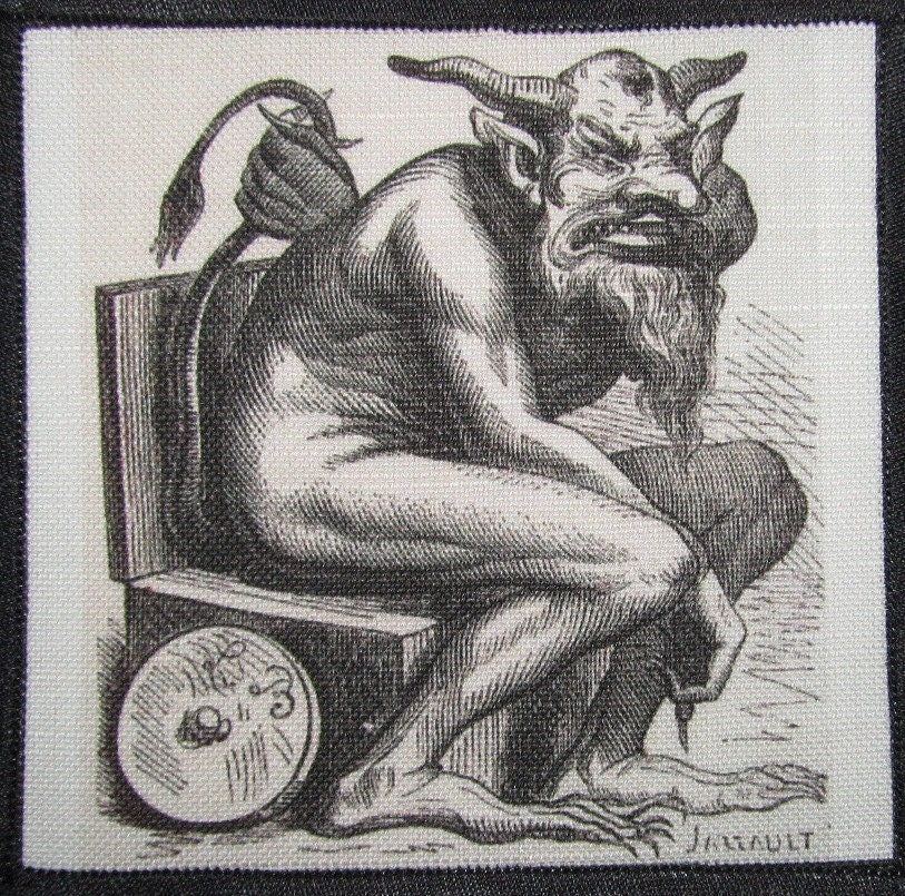 Printed Sew On Patch Dictionairre Infernal BELPHEGOR | Etsy