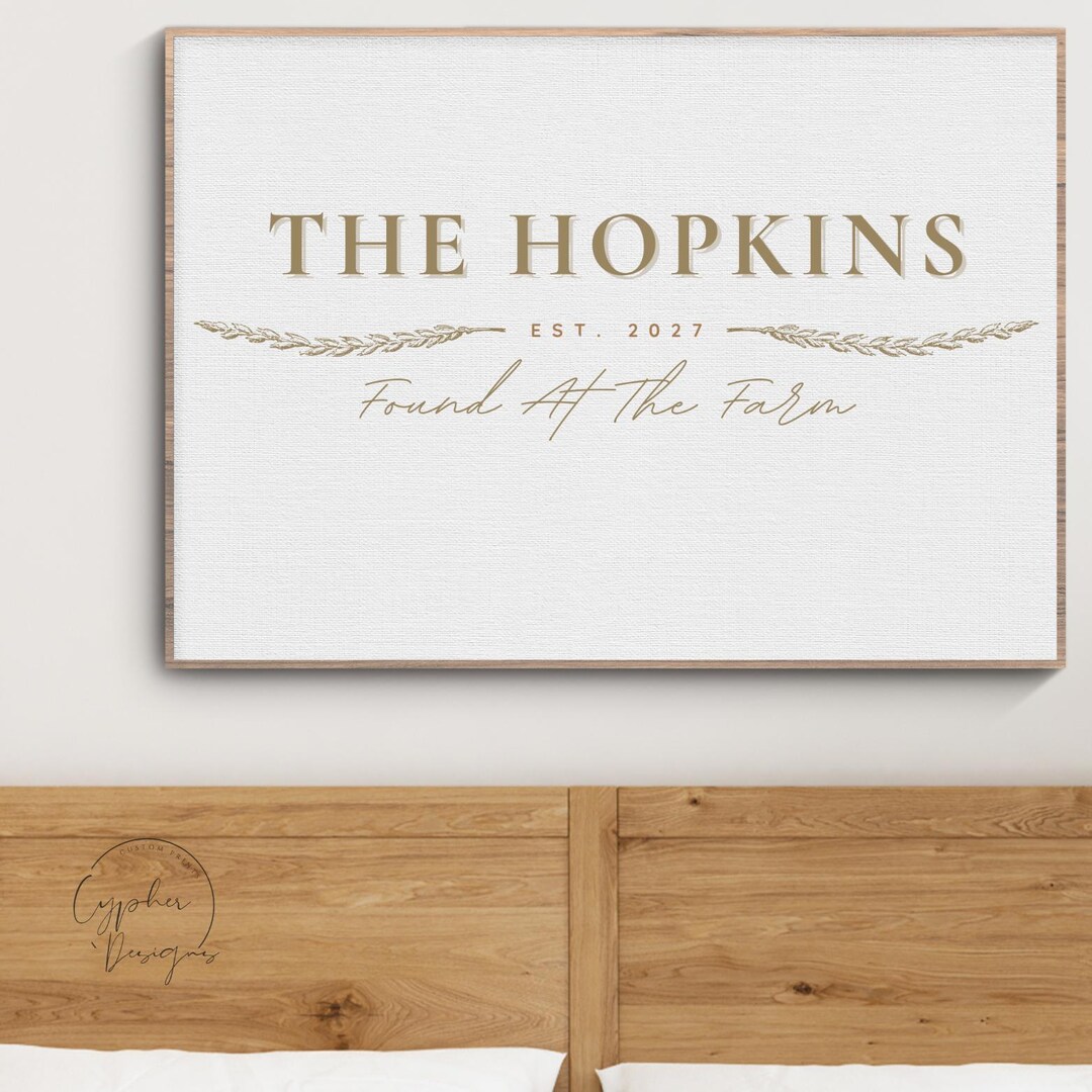 Custom Family Name Sign | Established Date, Crest Logo (digital ...