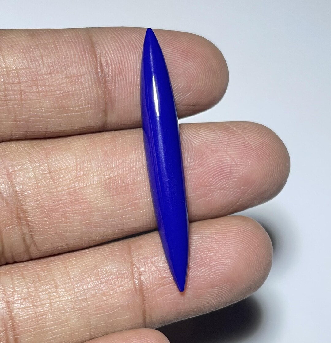 Lapis Lazuli Tusk Septum Nose Piercing, Lab Grown Gemstone. - Etsy