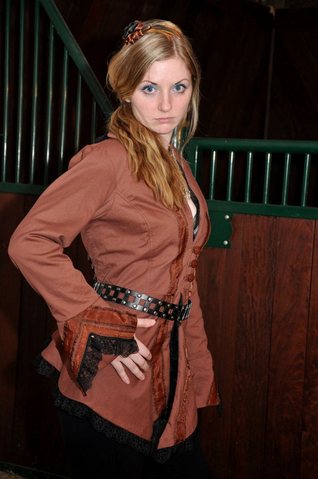 Steampunk Ladies Jacket Tatterpunk in Brown - Etsy