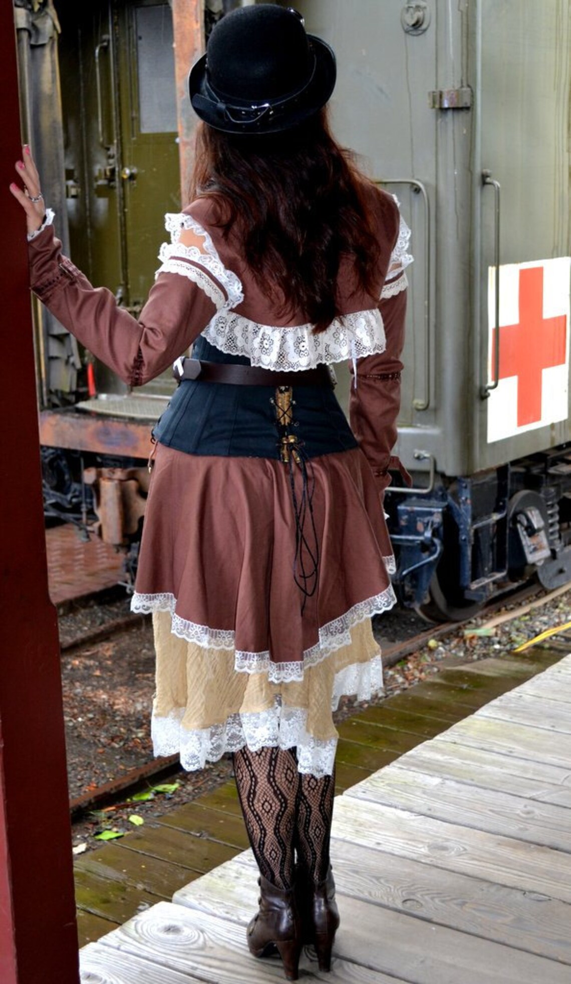Steampunk Tatterpunk Skirt, Shrug and Sleeves CUSTOM SIZED - Etsy