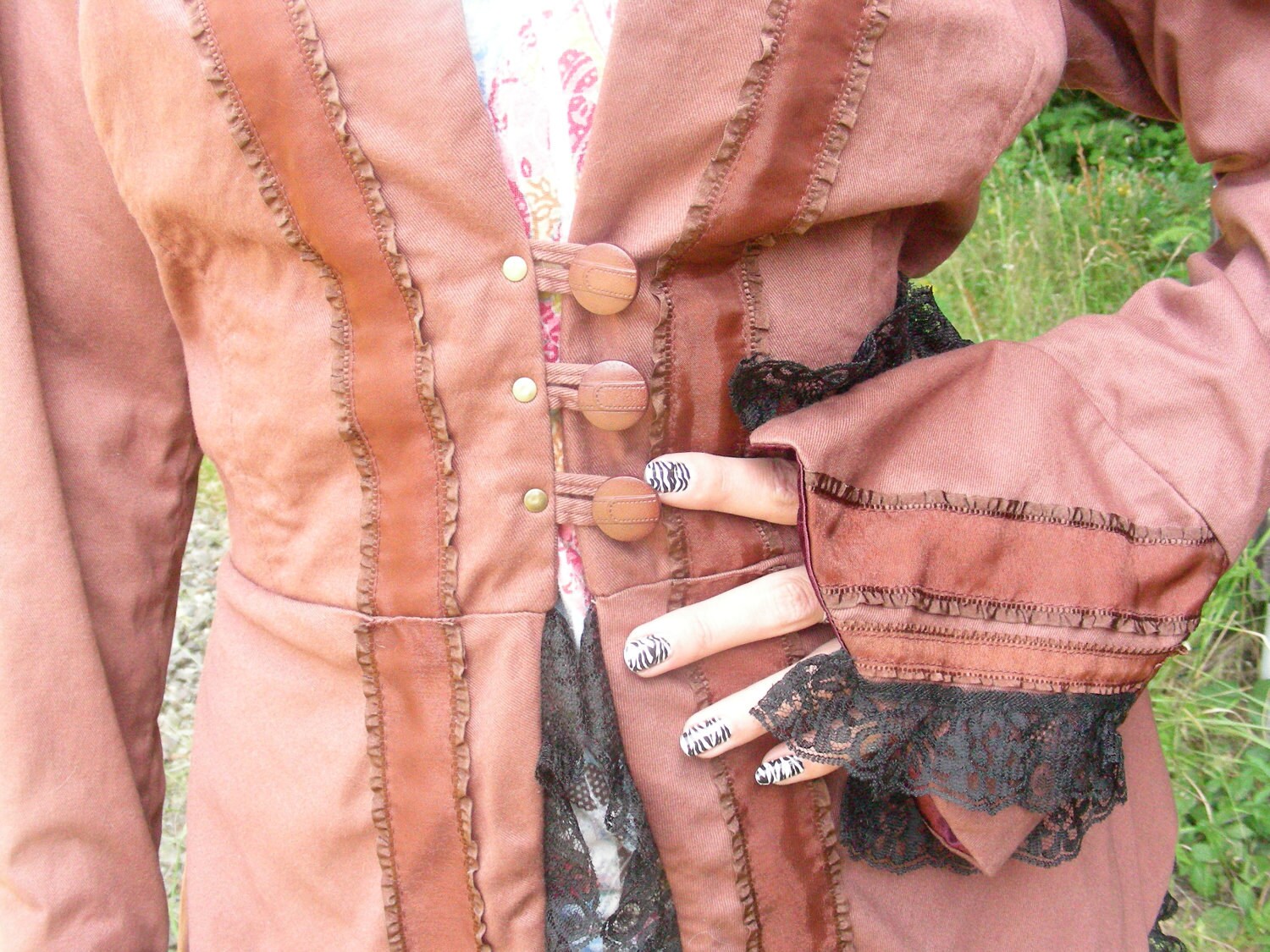 Steampunk Ladies Jacket Tatterpunk in Brown - Etsy
