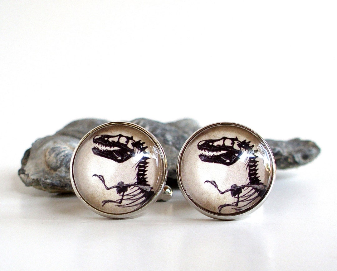 Stainless Steel Dinosaur Cufflinks T-rex Cuff Links - Etsy