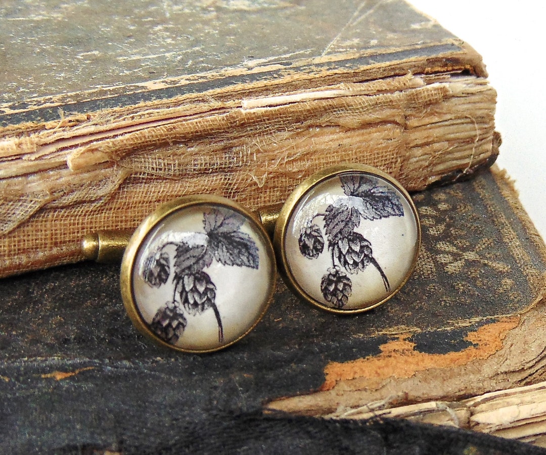 Beer Hops Cuff Links in Bronze Home Brew Wedding Craft Beer Beer ...