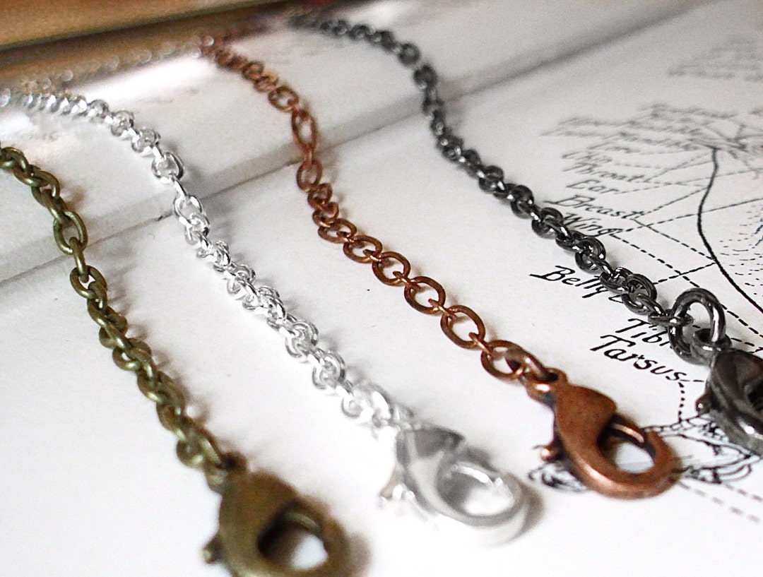 Necklace Chain - Bronze Tone , Silver Tone , Red Copper Tone , or ...