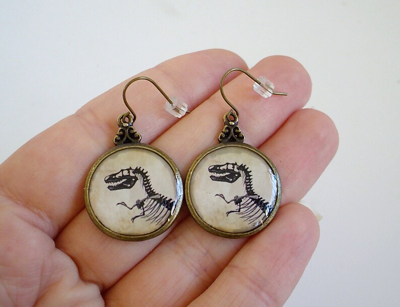 Dinosaur Earrings T Rex Tyrannosaur Dangle Earrings in | Etsy