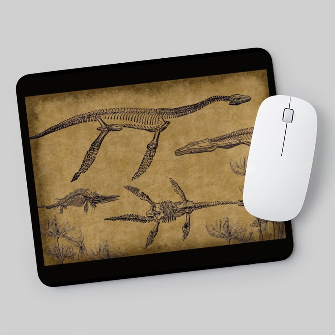 Dinosaur Mouse Pad - Ancient Marine Reptiles - Plesiosaurus Mosasaurus ...