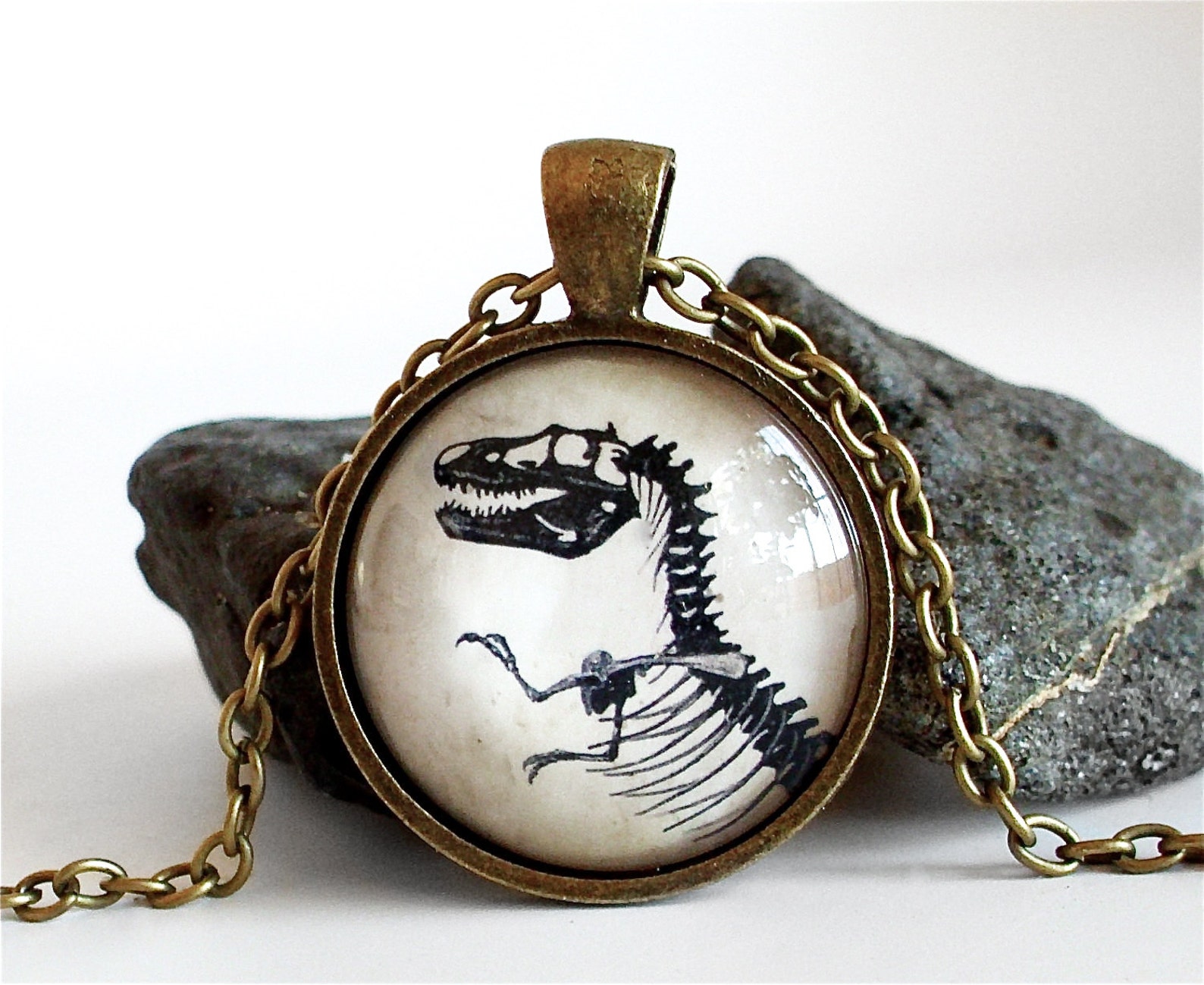 Dinosaur Necklace T Rex Necklace Tyrannosaur Fossil | Etsy