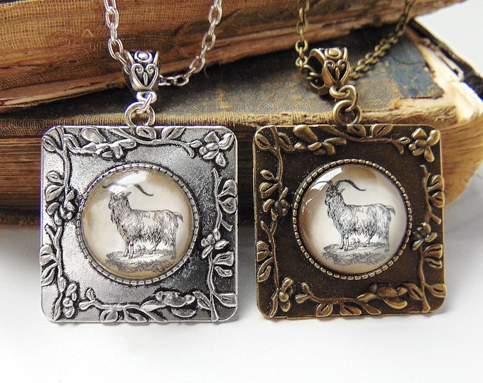 Tiny Goat Pendant / Necklace - Etsy Canada