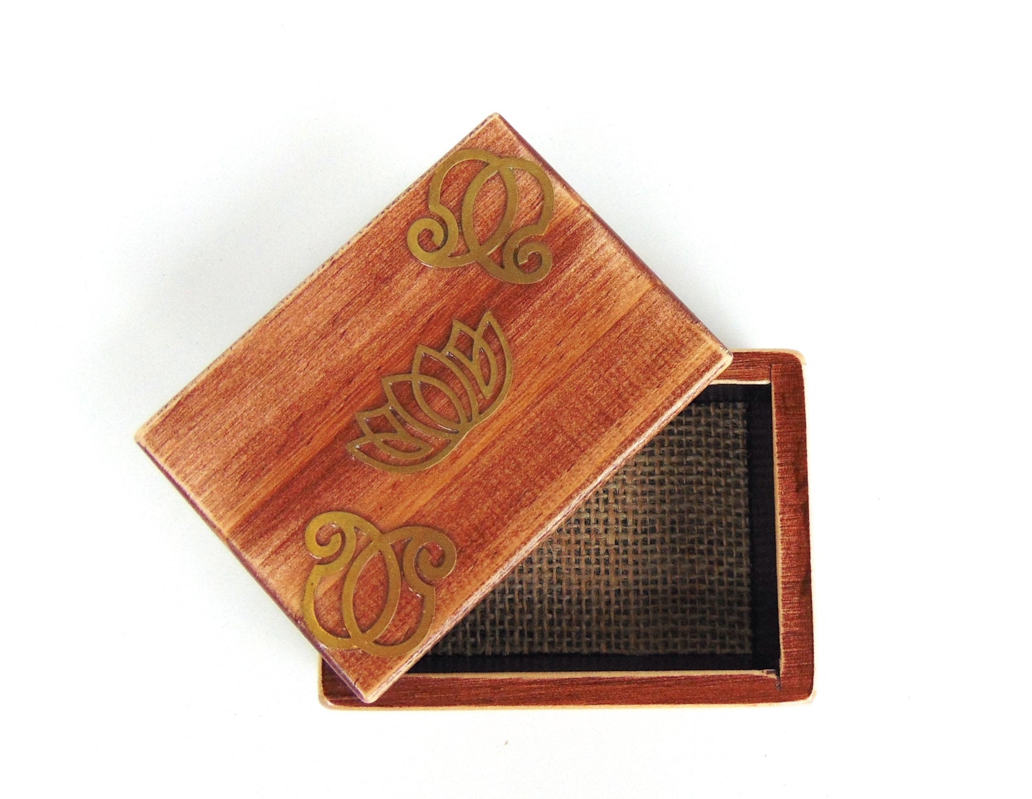 Rustic Lotus Engagement Ring Box - Ring Bearer Box - Wedding Ring ...