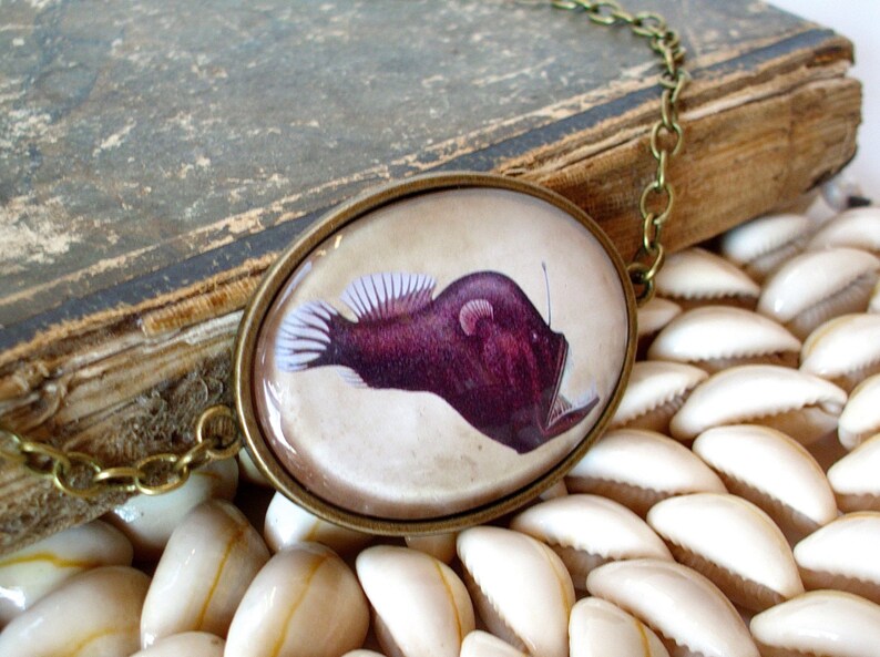 Deep Sea Angler Fish Necklace in Bronze or Silver Finish - Etsy