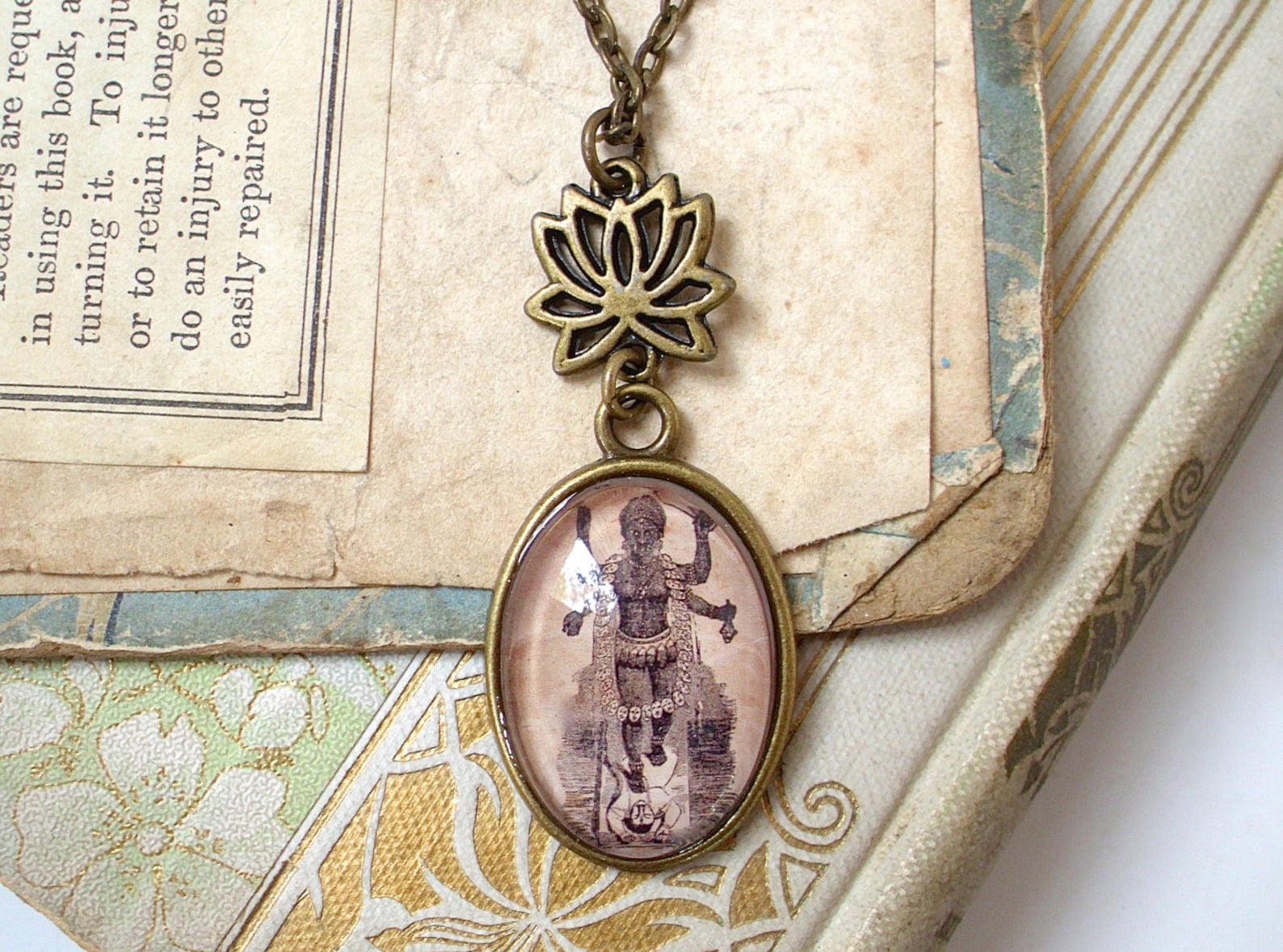 Kali Necklace - Hindu Goddess of Destruction and Transformation - Lotus ...