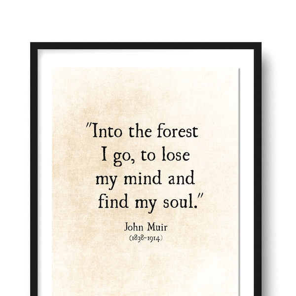 John Muir Quote Wall Art - Etsy