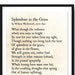 Splendour in the Grass Poem, William Wordsworth Poetry Art Print ...