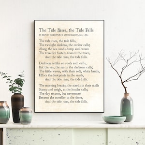 The Tide Rises, the Tide Falls Poem, Henry Wadsworth Longfellow Poem ...