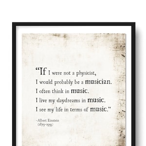 Music Quote, Alfred Einstein Quote, Music Quote Art, Music Art Print ...