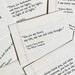 Classic Literary Romantic Book Quote Cards, Love Quotes Set of 10 Flat ...