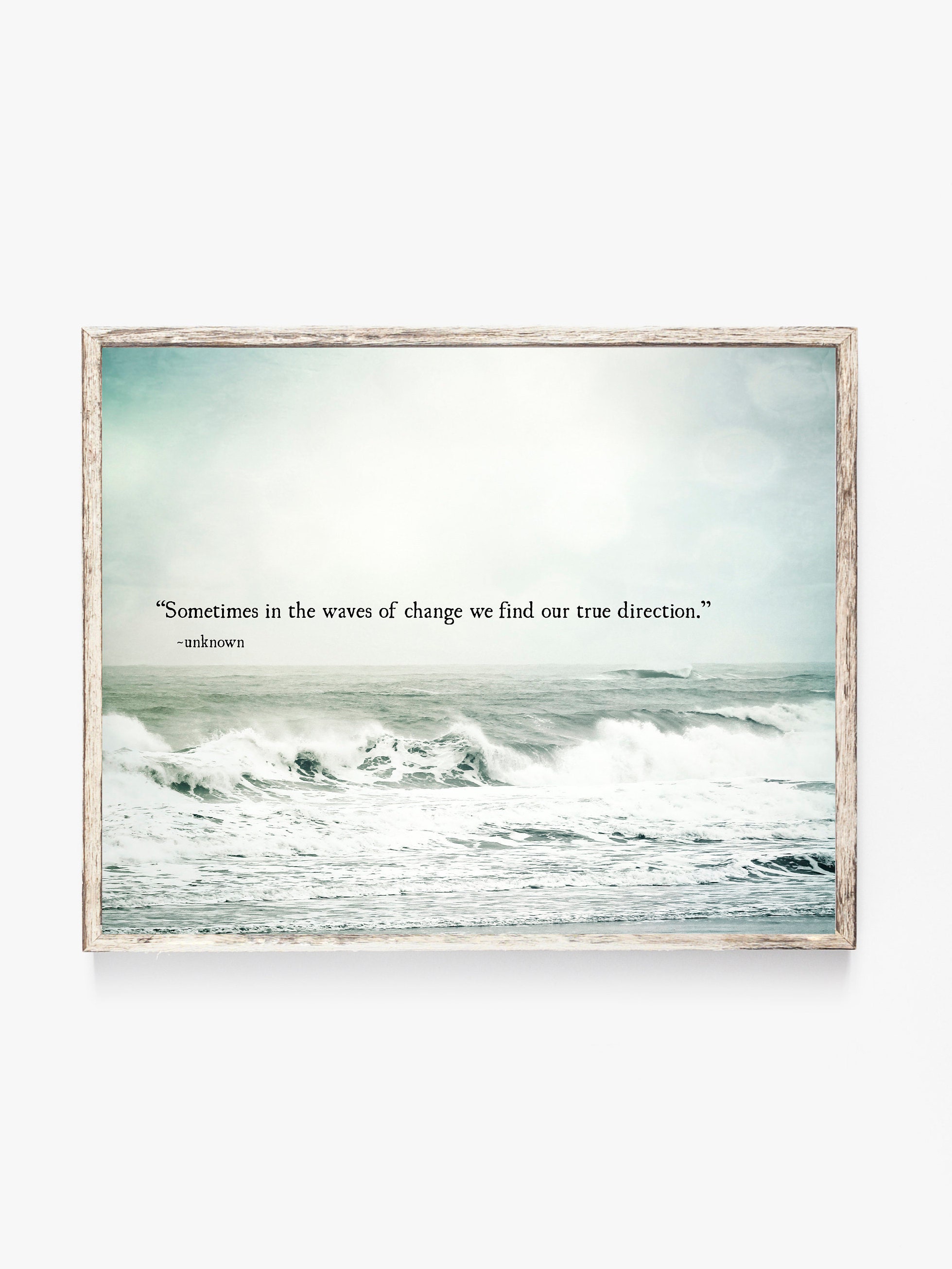 Waves of Change Quote Ocean Nautical Photo Print Coastal - Etsy Canada