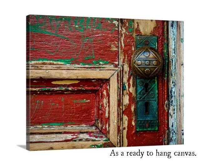 Red Door Photo Rustic Door Art Print Portsmouth New | Etsy