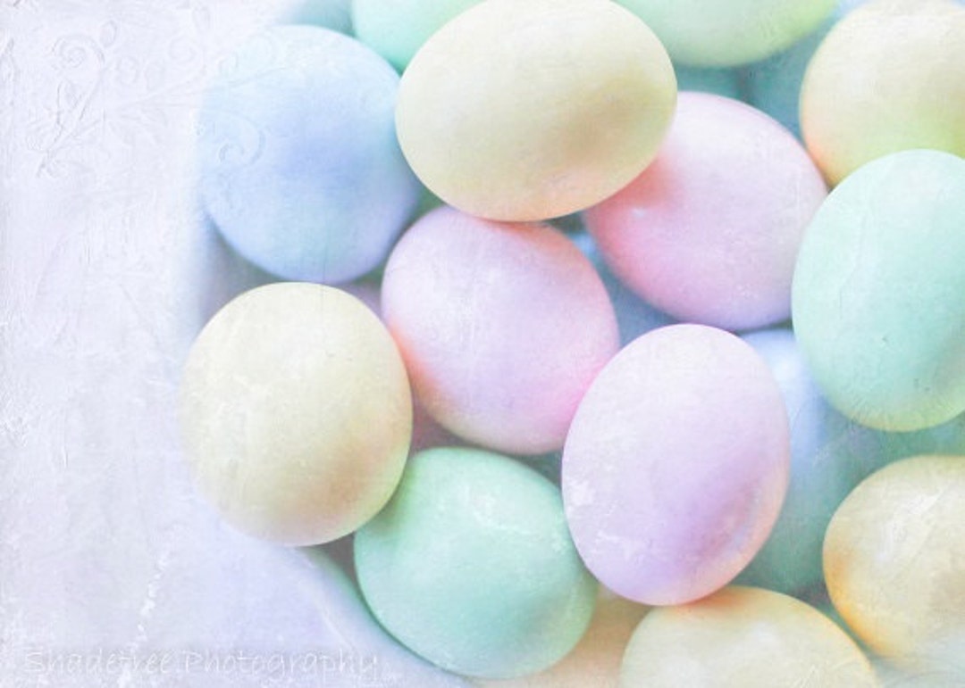 Easter Eggs Spring Rainbows Pastel Colors Pink Baby Blue Mint Green ...