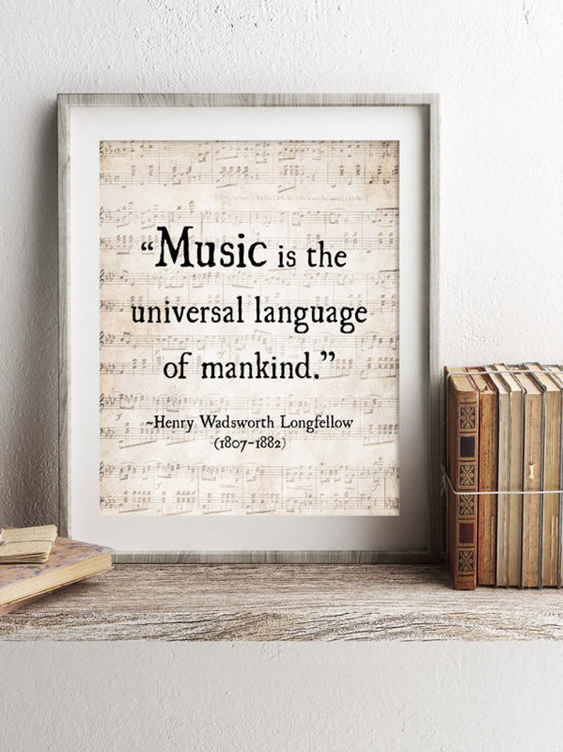 Music Quote Henry Wadsworth Longfellow Music Art Print | Etsy