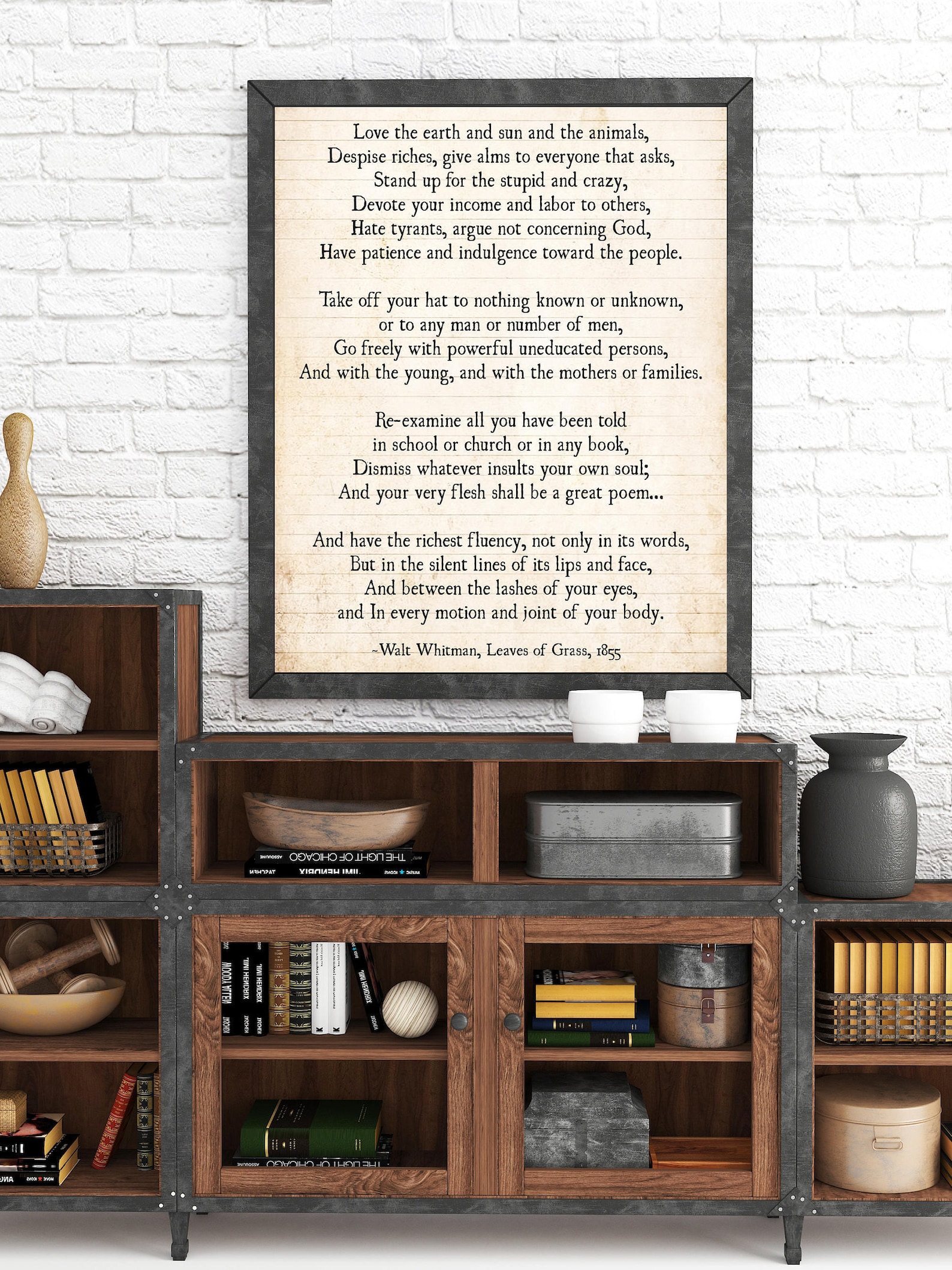 Walt Whitman Art Print Love the Earth Poem Whitman Quote - Etsy