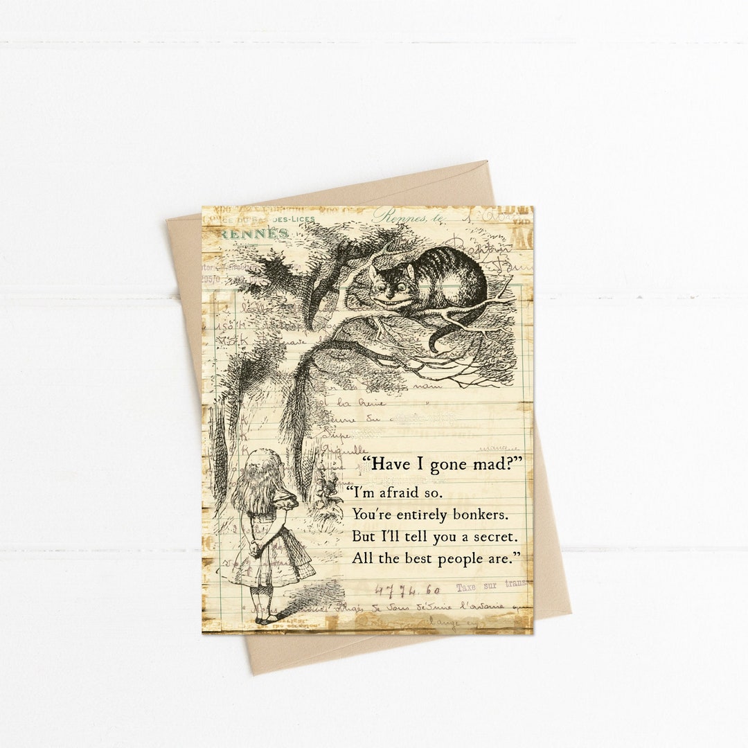 Alice in Wonderland Quote, You're Mad Bonkers, Lewis Carroll, Adventure ...