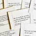 Classic Literary Romantic Book Quote Cards, Love Quotes Set of 10 Flat ...