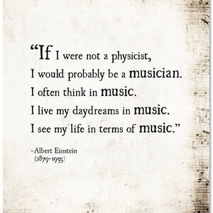 Music Quote, Alfred Einstein Quote, Music Quote Art, Music Art Print ...