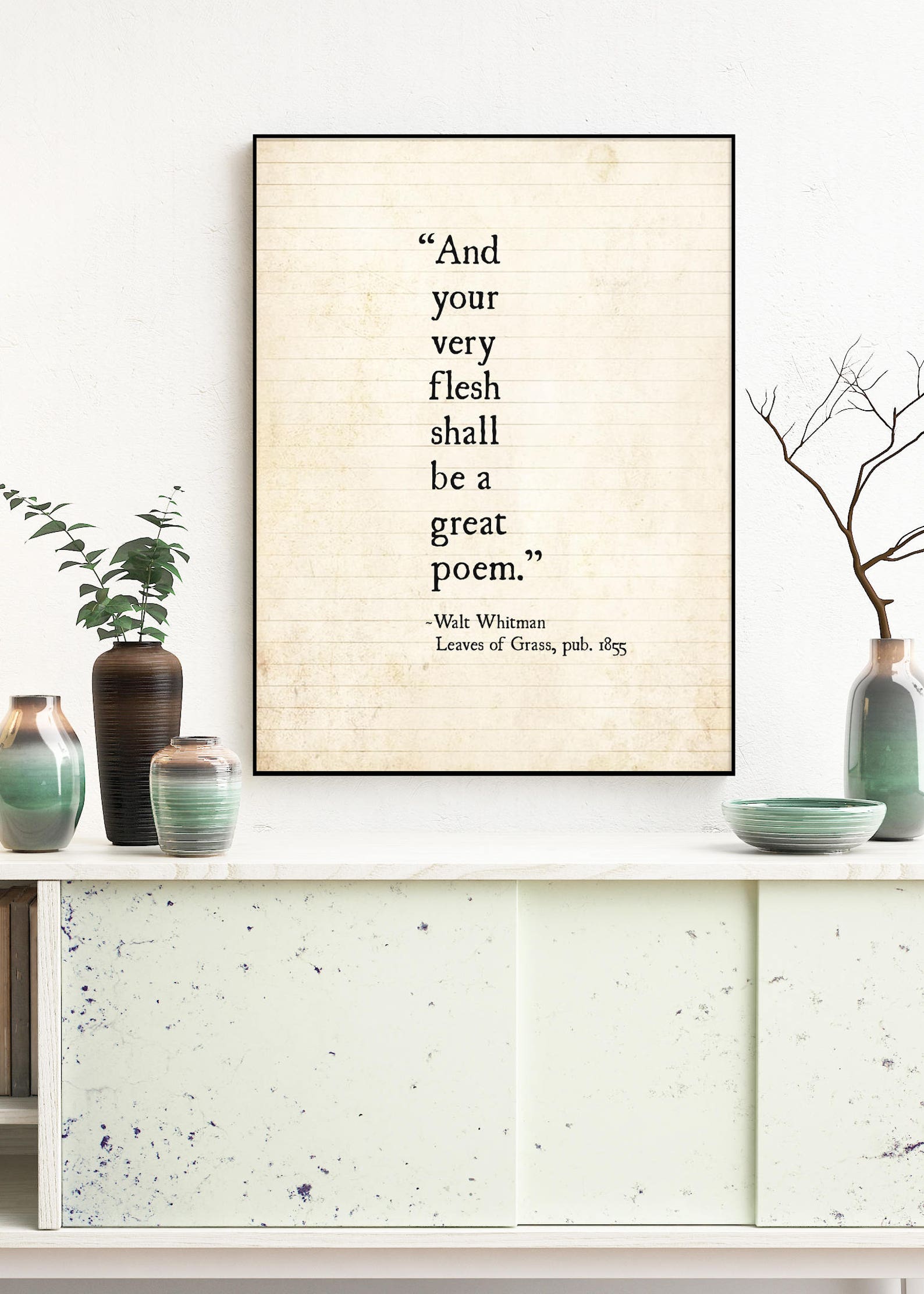 Walt Whitman Quote Wall Art, Walt Whitman Poetry Print, Literary Art ...