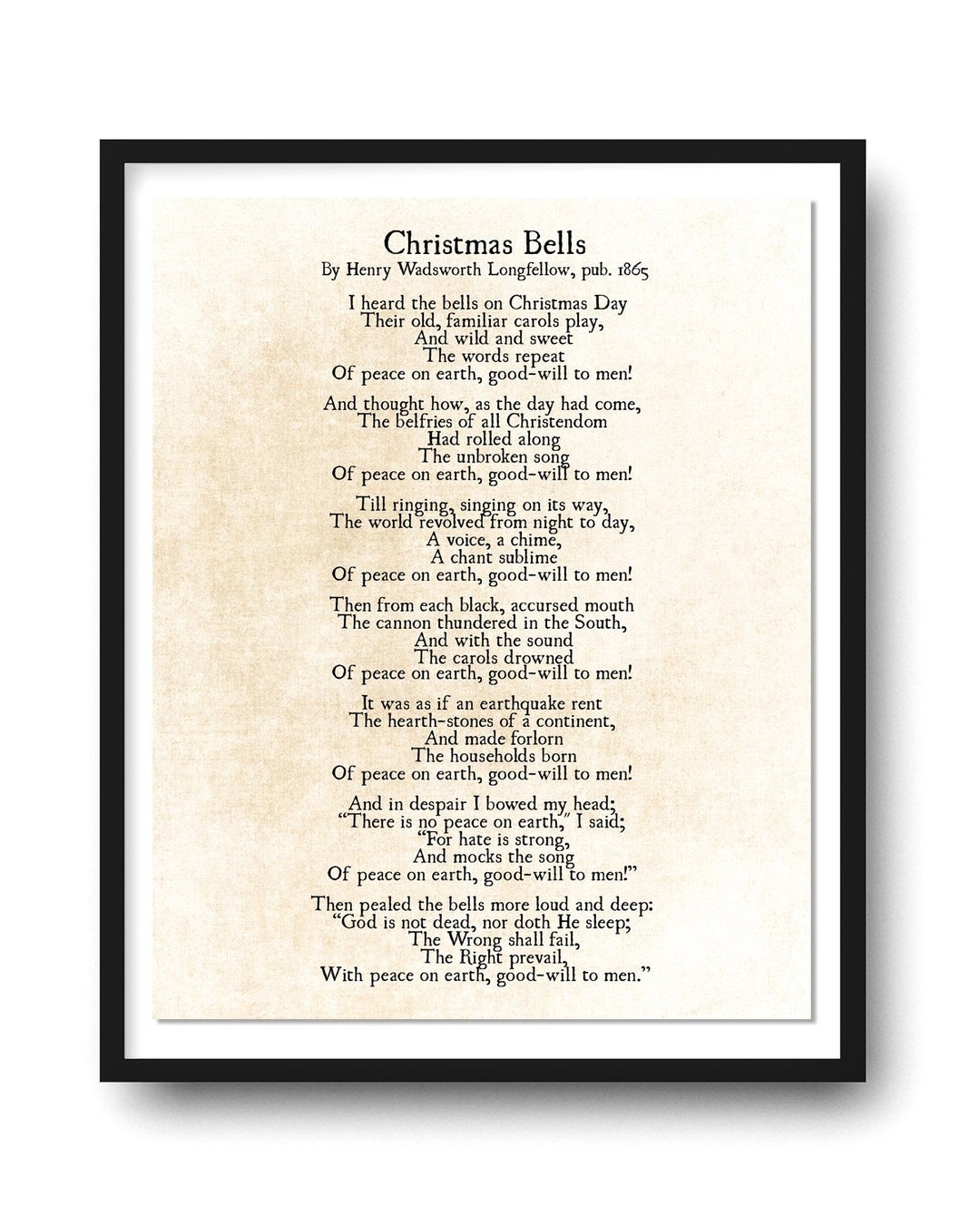 I Heard the Christmas Bells, Henry Wadsworth Longfellow Poem, Christmas ...