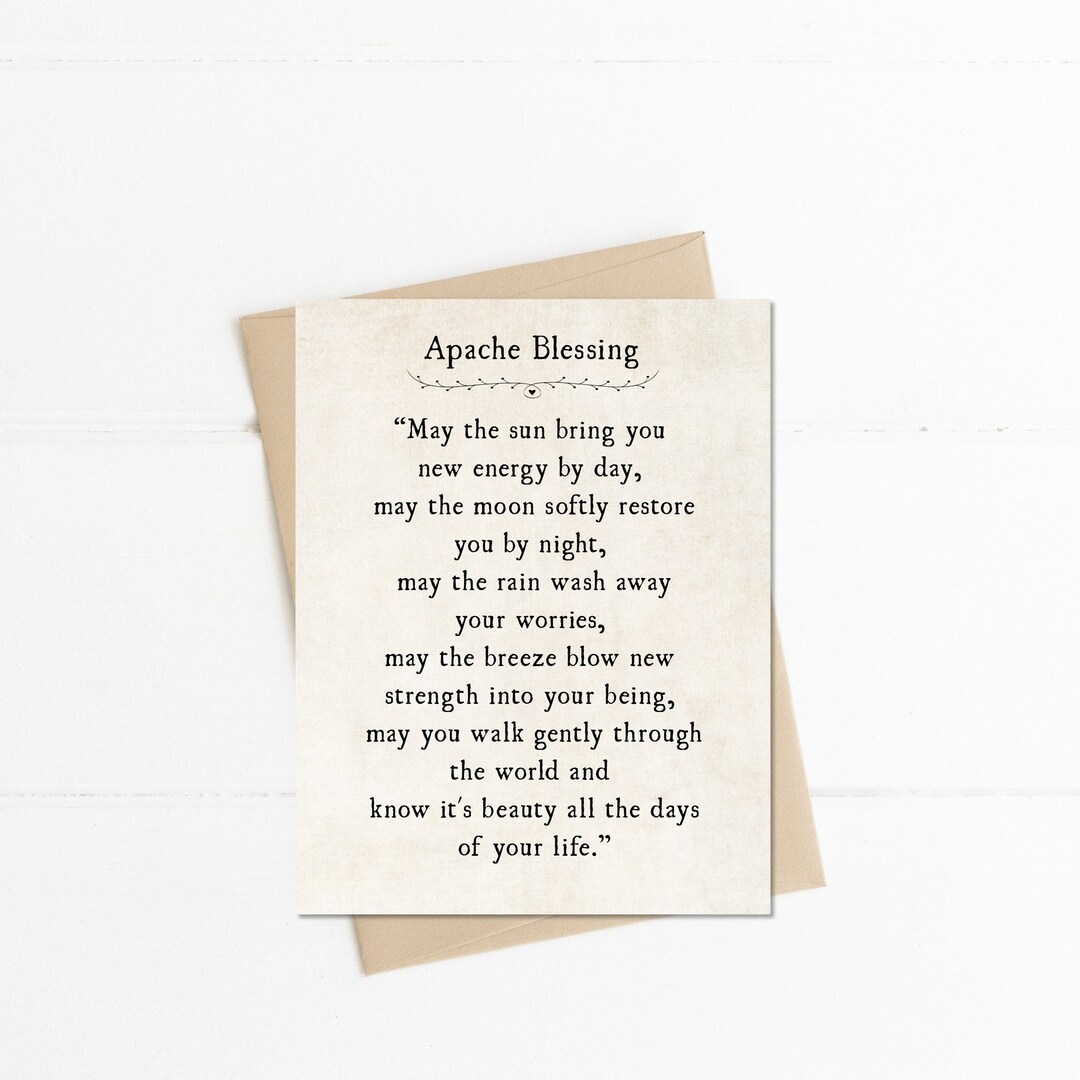 Apache Wedding Blessing Poem Poetry, Native American Poem, Apache ...